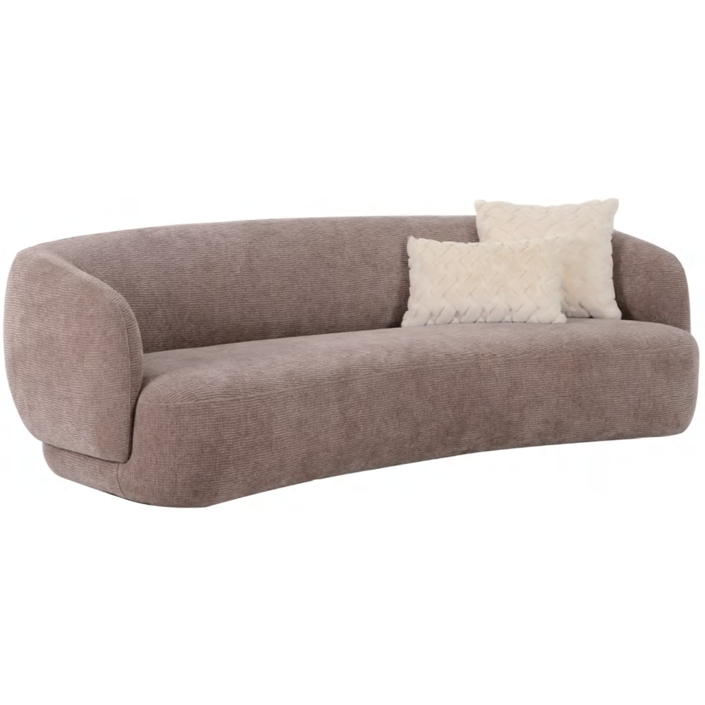Puffy 3 Seater Sofa Textured Mushroom | Future Classics Furniture