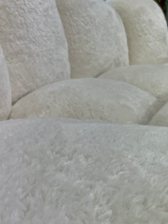 3 Seater Sofa/Lounge/Couch (White Woolly Fabric) - Quirky – Future ...